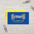 Navy Yellow Bone Homemade Dog Treats Business Card | Zazzle