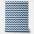 Navy Zigzag, Navy Chevron, Geometric Pattern Wallpaper | Zazzle