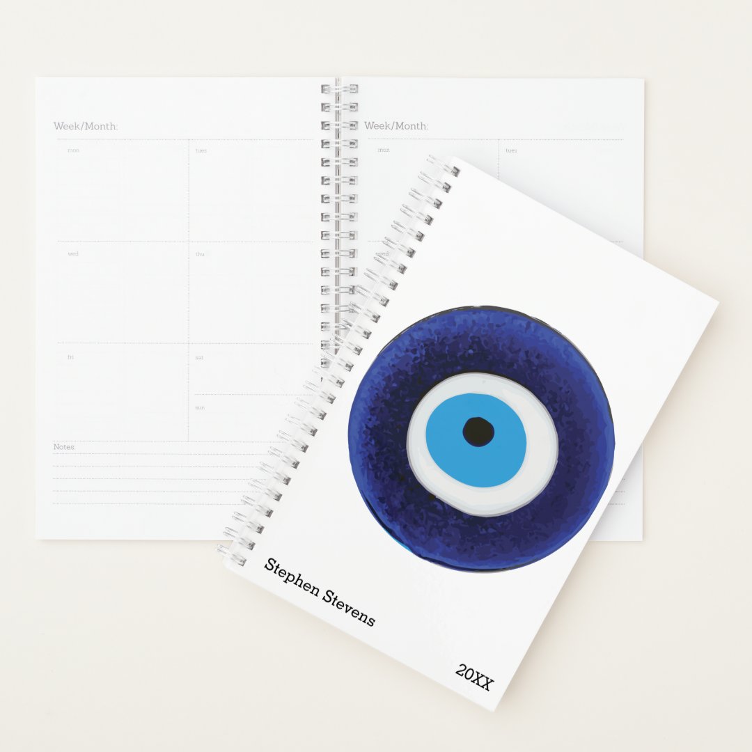 Nazar Evil Eye Protection Symbol Planner | Zazzle