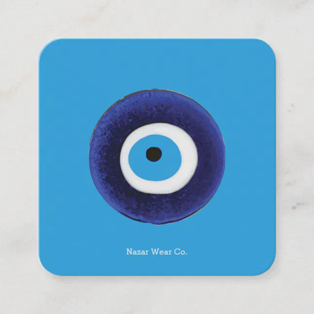 Nazar Evil Eye Protection Symbol Square Business Card | Zazzle