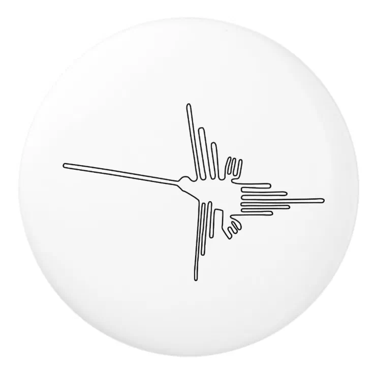 Nazca Peru bird ancient geoglyph symbol mystery en Ceramic Knob | Zazzle