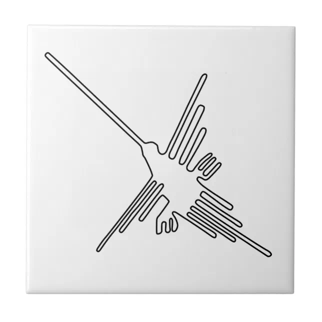 Nazca Peru bird ancient geoglyph symbol mystery en Ceramic Tile | Zazzle