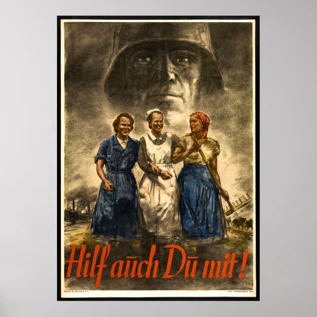 NAZI WAR PROPAGANDA POSTER | Zazzle