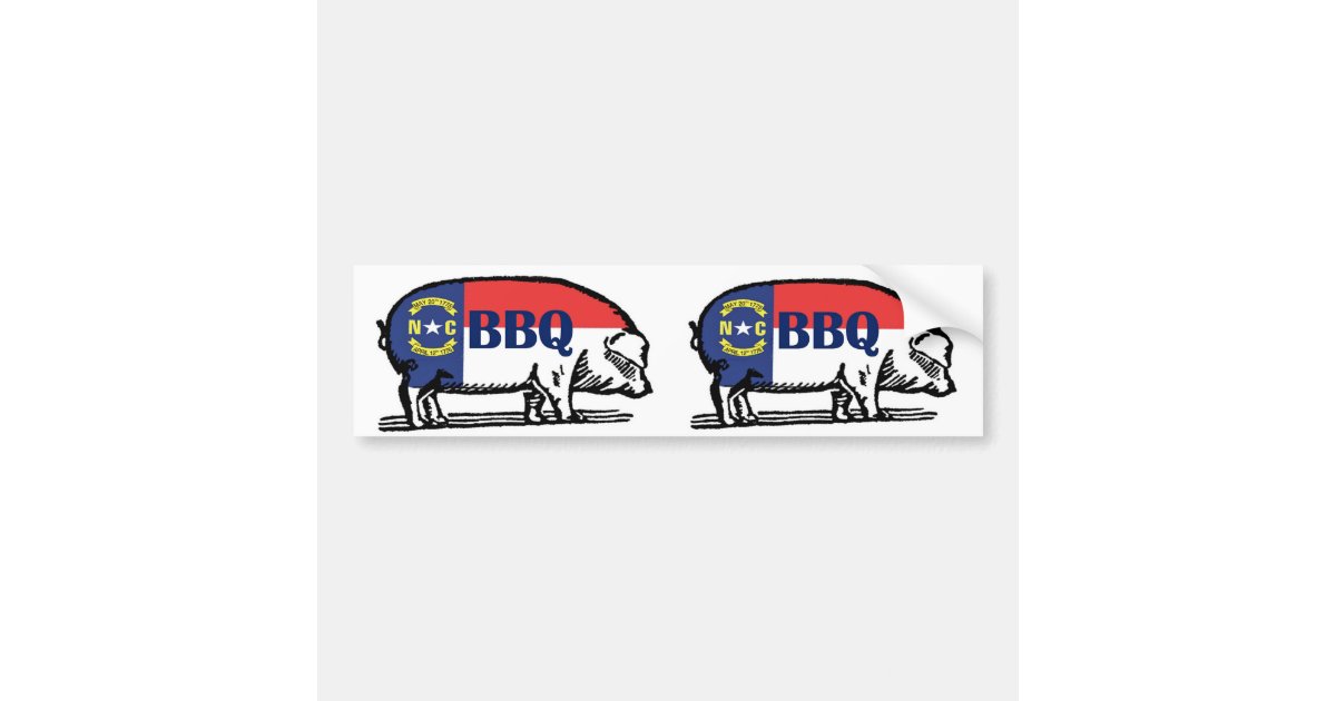 NC BBQ bumper sticker | Zazzle
