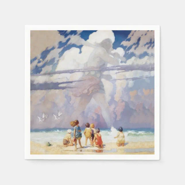 NC Wyeth The Giant Artwork Beach Coastal Napkins | Zazzle