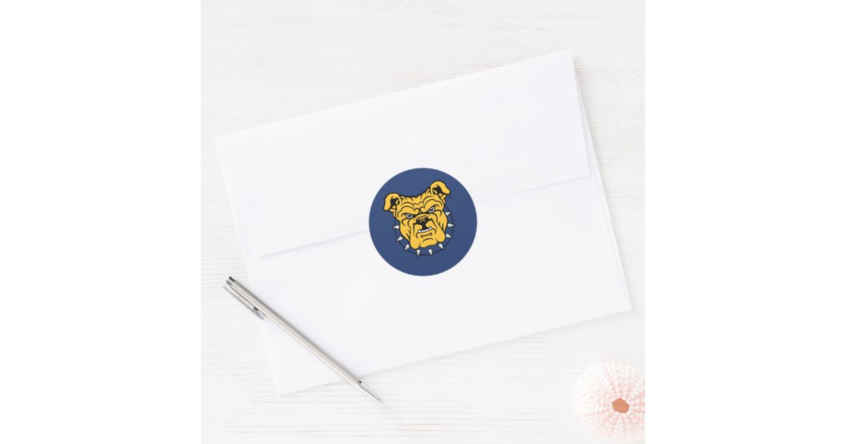 NCA&T State University | Bulldog Face Classic Round Sticker | Zazzle