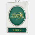 NDSU Bison Silver Plated Banner Ornament | Zazzle