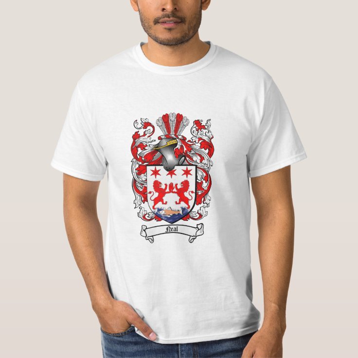 Neal Family Crest - Neal Coat of Arms T-Shirt | Zazzle