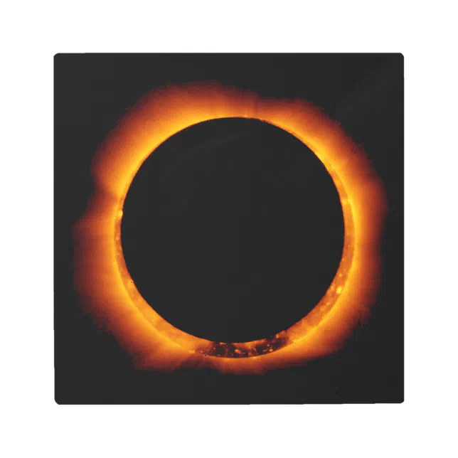Near Total Solar Eclipse Metal Print | Zazzle