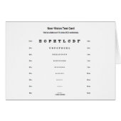 Near Vision Test Card (Visual Acuity Exam) | Zazzle