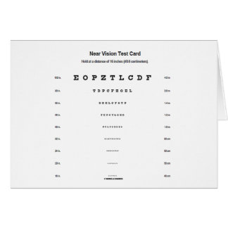 Eye Test Cards | Zazzle