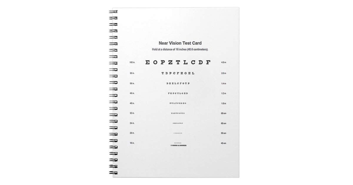 Near Vision Test Card Visual Acuity Exam Notebook Zazzle near-vision-test-card-visual-acuity-exam-notebook-zazzle