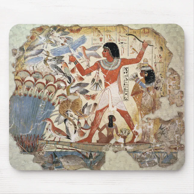 Nebamun hunting in the marshes with his wife mouse pad | Zazzle
