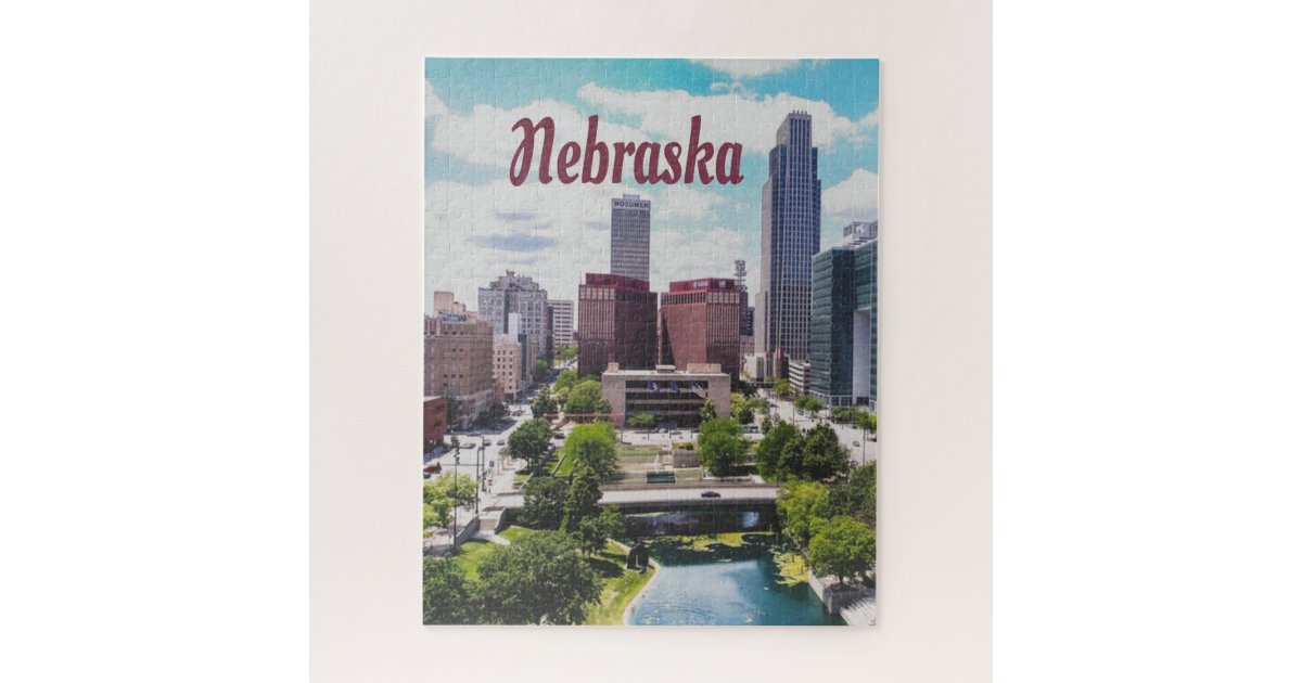 Nebraska City Skyline Omaha Jigsaw Puzzle | Zazzle