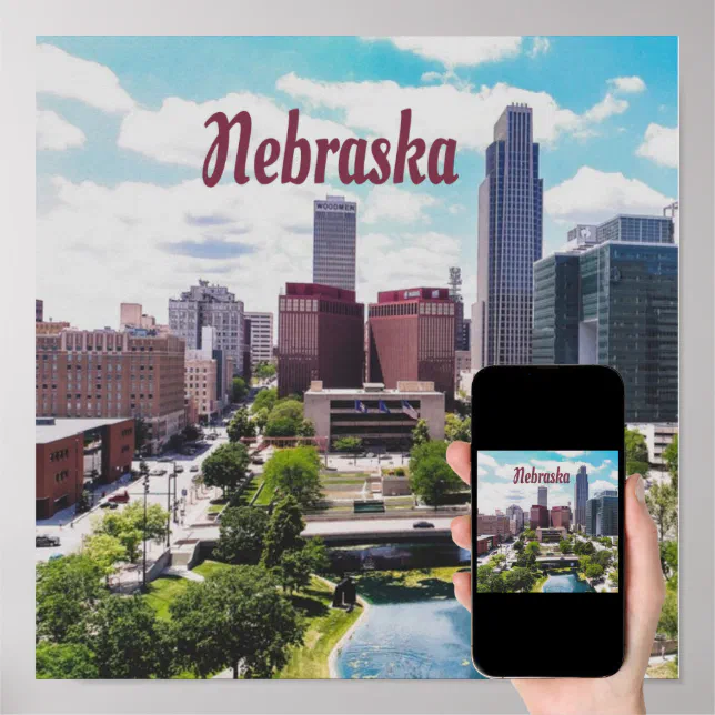 Nebraska City Skyline Omaha Poster | Zazzle