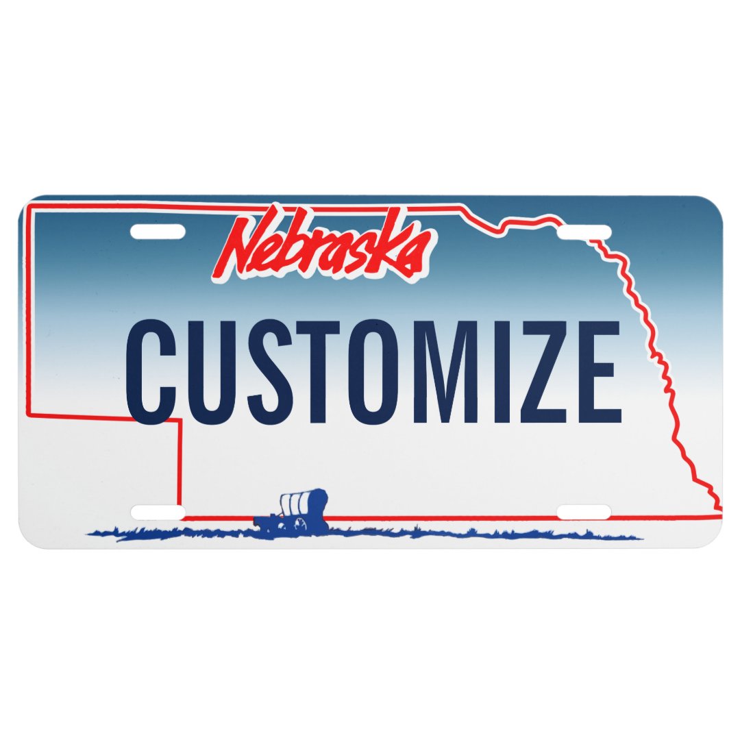 Nebraska Custom License Plate | Zazzle
