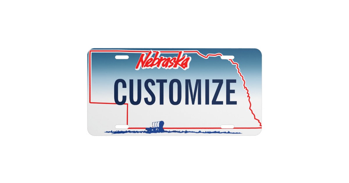 Nebraska Custom License Plate | Zazzle