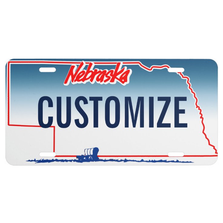 Nebraska Custom License Plate | Zazzle