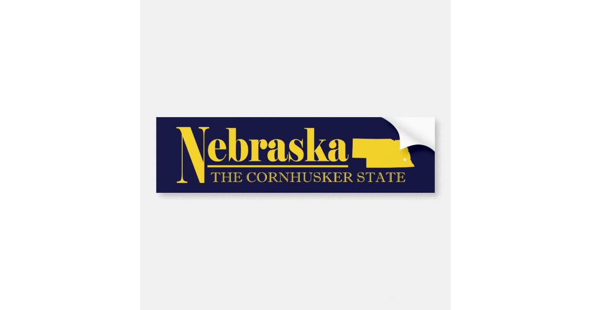 Nebraska Gold Bumper Sticker | Zazzle.com