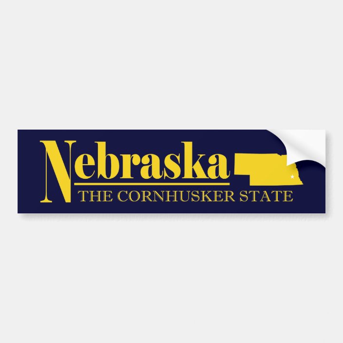 Nebraska Gold Bumper Sticker | Zazzle.com