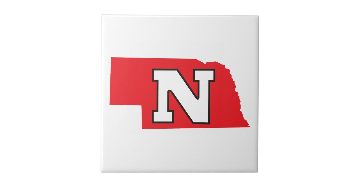 NEBRASKA N CERAMIC TILE | Zazzle