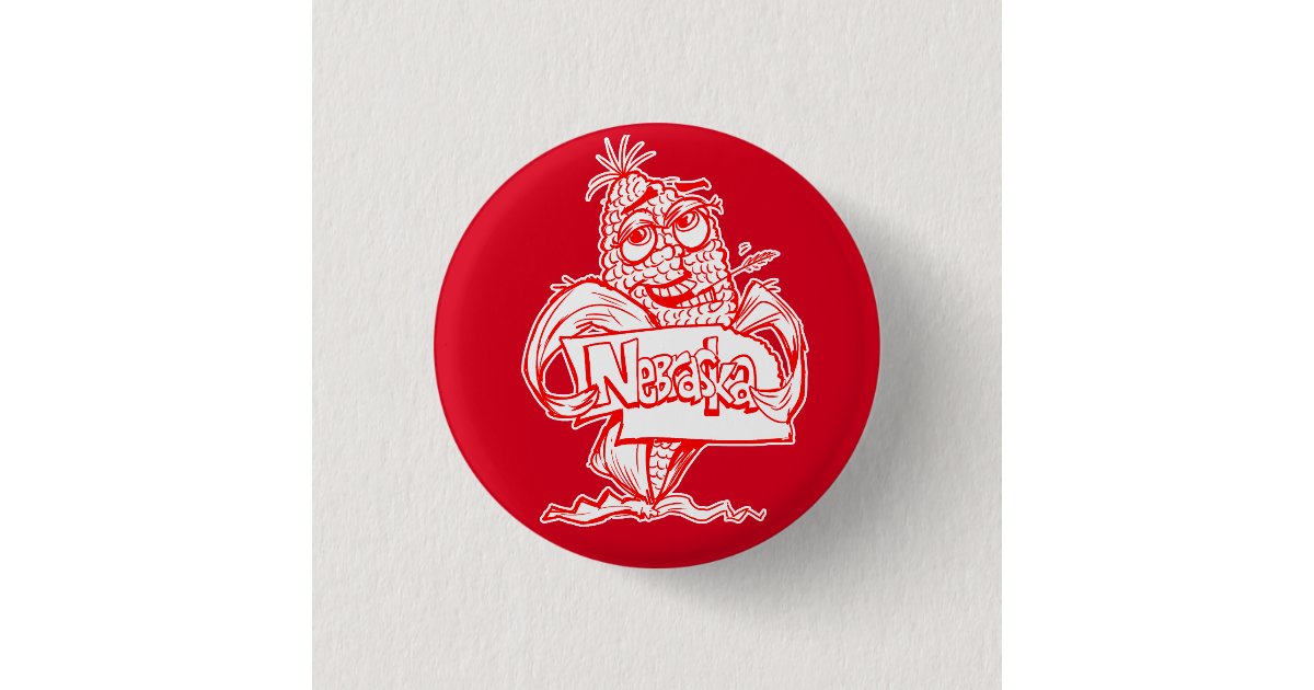 Nebraska Red Pin Button | Zazzle