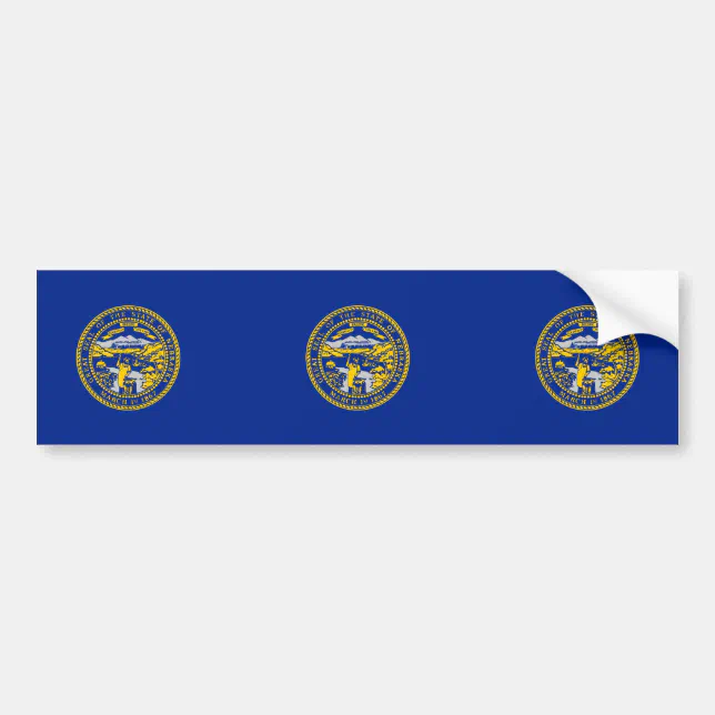 Nebraska State Flag Design Bumper Sticker | Zazzle