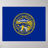 Nebraska State Flag Design Poster | Zazzle