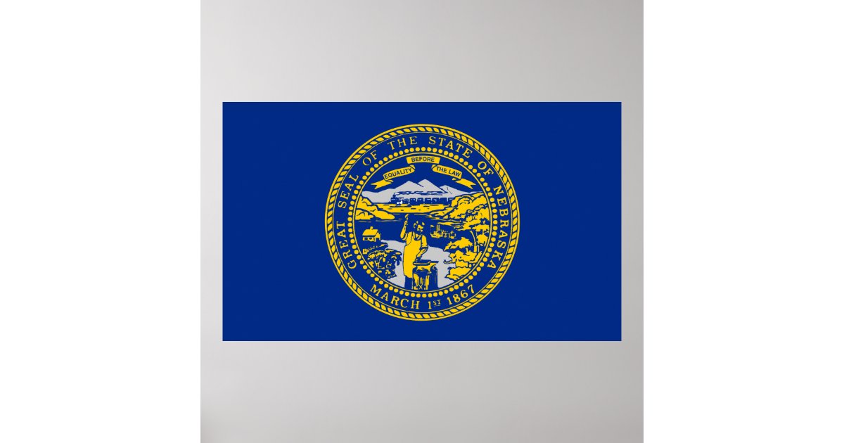 Nebraska State flag Poster | Zazzle