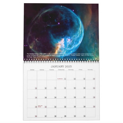 Nebulae 2022 Space Images Calendar | Zazzle