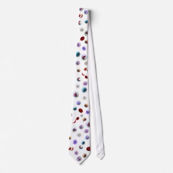 Neck Tie - Blood Cells on White Fabric | Zazzle