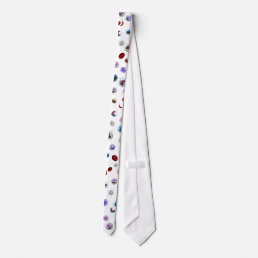 Neck Tie - Blood Cells on White Fabric | Zazzle