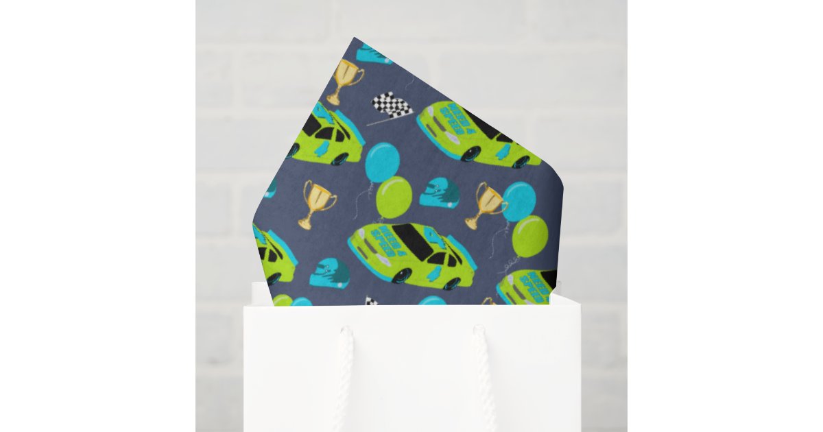 Need 4 Speed Race Car Boys 4th Birthday Party Tissue Paper | Zazzle