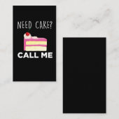 Need Cake Call Me Pastry Funny Bakery Humor Business Card | Zazzle