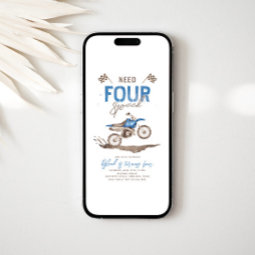 Need FOUR Speed Birthday Invitation | Zazzle