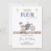 Need FOUR Speed Dirt Bike Birthday Invitation | Zazzle