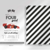 Need Four Speed Race Car Birthday Invitation | Zazzle