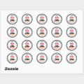 Need Four Speed Red Race Car 4th Birthday Party Classic Round Sticker ...