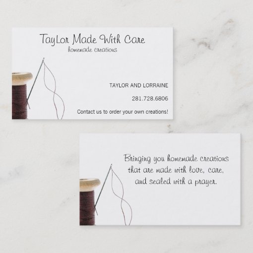 Needle and Thread Business Card | Zazzle