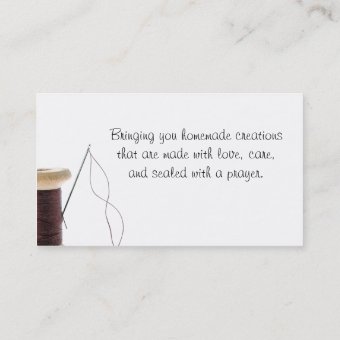 Needle and Thread Business Card | Zazzle