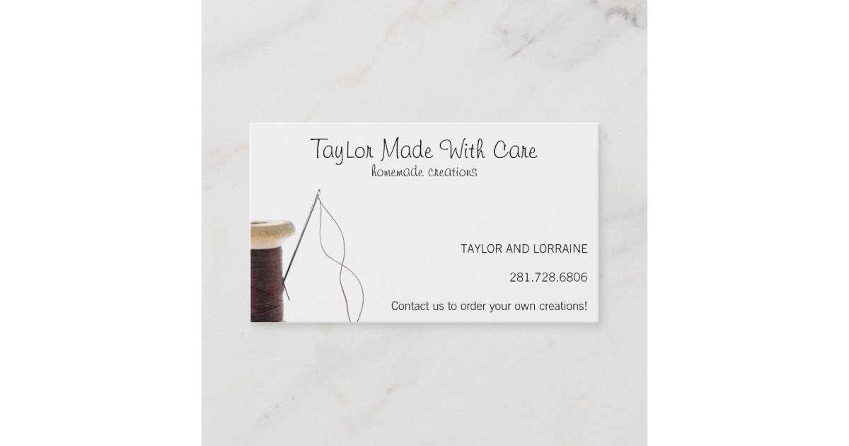 Needle and Thread Business Card | Zazzle