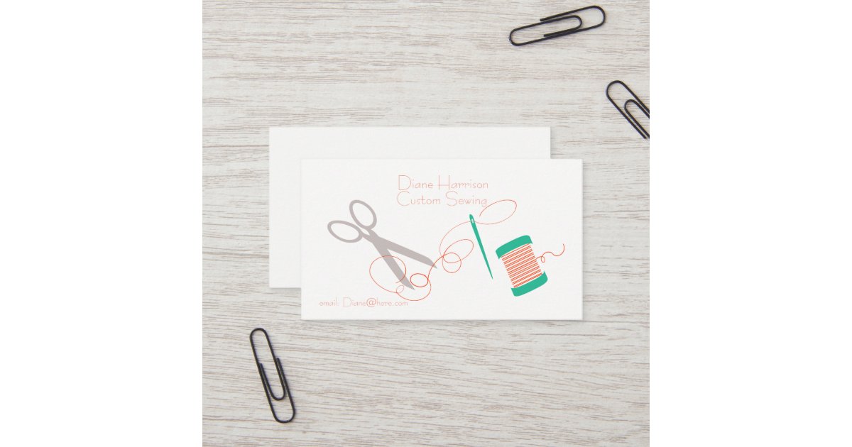 Needle and Thread Business Card | Zazzle