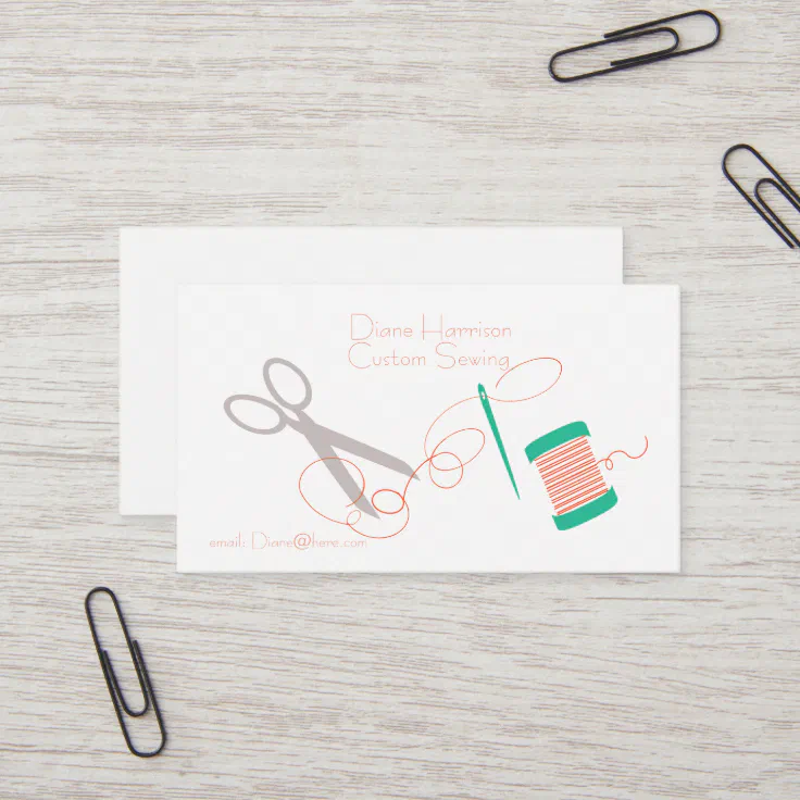 Needle and Thread Business Card | Zazzle