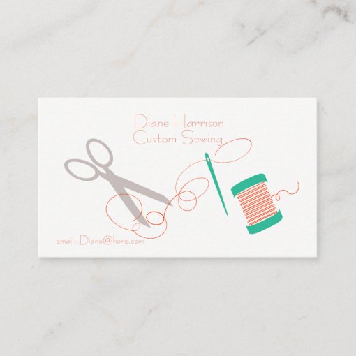 Needle and Thread Business Card | Zazzle