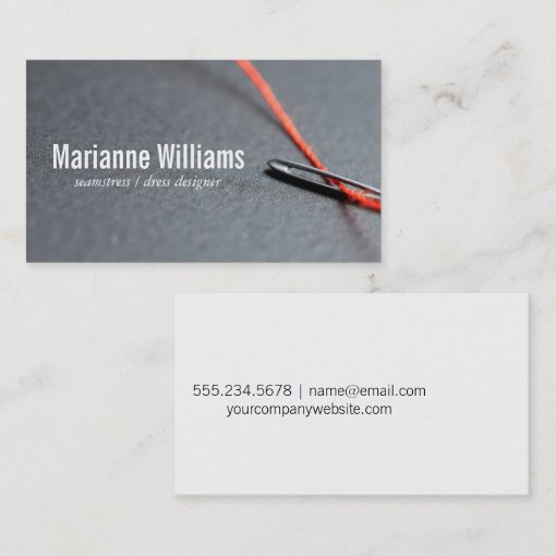 Needle & Thread Business Card | Zazzle