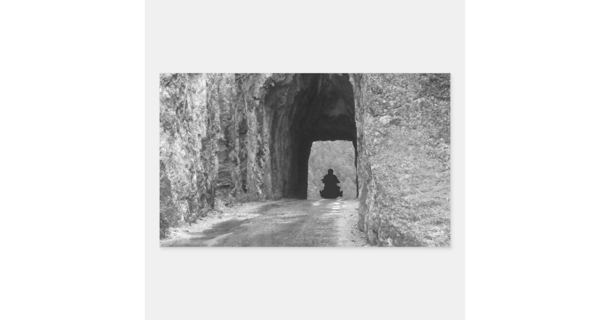 Needles Highway Tunnel Rectangular Sticker | Zazzle