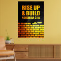 Nehemiah 2:18 Bible Verse Poster | Zazzle
