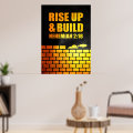 Nehemiah 2:18 Bible Verse Poster | Zazzle