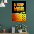 Nehemiah 2:18 Bible Verse Poster | Zazzle