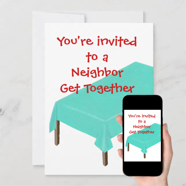 Neighbor Get Together Invitations, customize Invitation | Zazzle